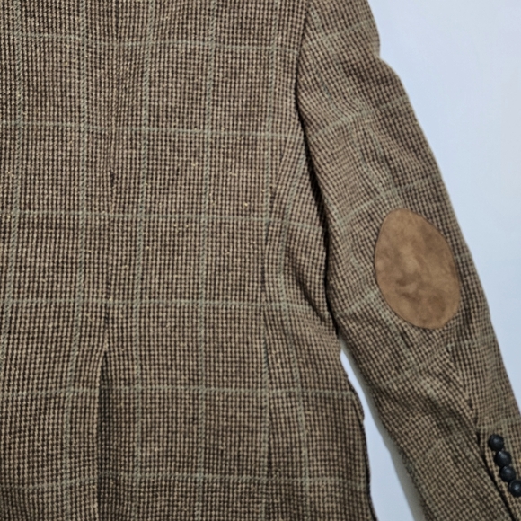 Jackets & Coats | Polo Ralph Lauren Boys Brown Check Wool Blazer Jacket ...